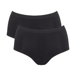 High-Waist-Slip Sloggi "GO Sense", Damen, Gr. M, schwarz, Single Jersey, Obermaterial: 89% Modal, 11% Elasthan, Unterhosen, Santoni Rundstrick