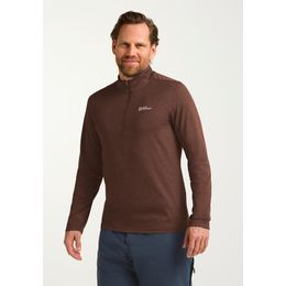 Stehkragenpullover Jack Wolfskin "SKY THERMAL HZ M", Herren, Gr. L (52), hotchoc, Obermaterial: 100% Polyester, Pullover Stehkragenpullover