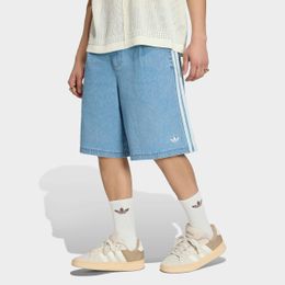 Shorts adidas originals "DENIM SHORTS", Herren, Gr. 30 (46), N-Gr, light blau, normal, gr., Obermaterial: 50% Baumwolle, 50% Lyocell, Hosen Shorts