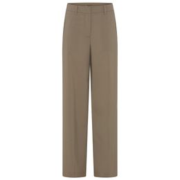 Marc O'Polo Anzughose MARC O'POLO "DFB Travel Collection", Damen, Gr. 34, N-Gr, cinder, Web, Obermaterial: 53% Polyester, 44% Schurwolle, 3% Elasthan, gerade lang, Hosen Anzughose, aus Wool-Stretch, normale Leibh&ouml;he