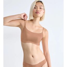 B&uuml;gelloser BH Sloggi "ZERO Feel 2.0", Damen, Gr. S, N-Gr, braun (nostalgic braun), Single Jersey, Obermaterial: 76% Polyamid, 24% Elasthan, matt, unifarben, normal, BHs, herausnehmbare Pads, Microfaser, verstellbare Tr&auml;ger