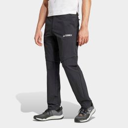 Outdoorhose adidas terrex "MT ZIP OFF P", Herren, Gr. 46, N-Gr, schwarz (schwarz, normal, gr.), Obermaterial: 93% Polyamid, 7% Elasthan, Hosen Outdoorhose