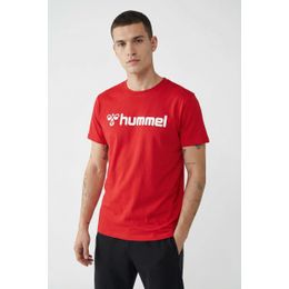 T-Shirt Hummel "HMLGO 2.0 LOGO T-SHIRT", Herren, Gr. L (52), true rot, Obermaterial: 100% Baumwolle, Rundhals, Shirts T-Shirt