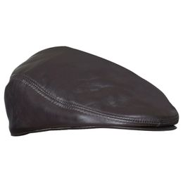 Peaky Blinders Newsboy-Flachhut aus Leder f&uuml;r Herren