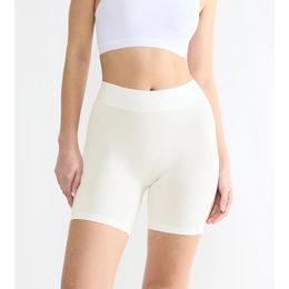 Lange Unterhose Sloggi "FREE Evolve", Damen, Gr. 1, wei&szlig; (silk wei&szlig;), Single Jersey, Obermaterial: 90% Modal, 10% Elasthan, k&ouml;rpernah, Unterhosen Lange Unterhose, super weich, dehnf&auml;hig
