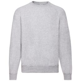 Fruit of the Loom - "Classic" Sweatshirt f&uuml;r Herren Raglan&auml;rmel (Grau)