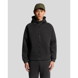 Lyle & Scott Lyle & Scott Neopren-Kapuzenpullover mit durchgehendem Rei&szlig;verschluss &ndash; Schwarz