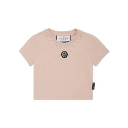 Philipp Plein Cropped T-Shirt Strass Round Neck Ss