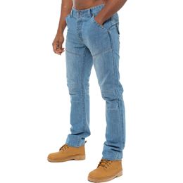Enzo Herren Denim Jeans Straight Leg - Himmelblau