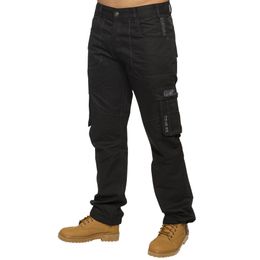 Enzo | Herren Combat Denim Jeans - Schwarz