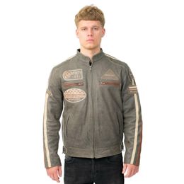 Herren Racing Leder Bikerjacke-Portland