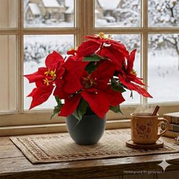 Kunstblume "Gro&szlig;er Weihnachtsstern"