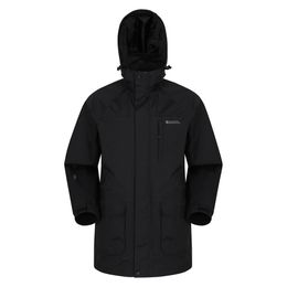 Mountain Warehouse Herren Glacier II lange wasserdichte Jacke (schwarz)