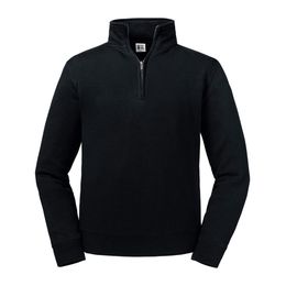 Russel Athletic Russell Herren Authentic Zip Neck Sweatshirt (Schwarz)