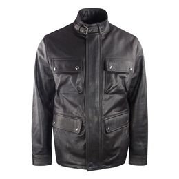 Belstaff dunkelbraune Grant-Lederjacke