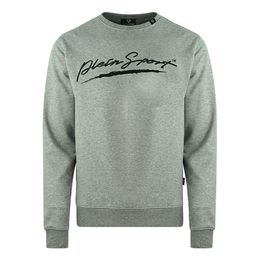 Plein Sport Signature Logo Grauer Pullover