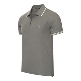 Cappuccino Italia Polo Zip Polo Torino Grau