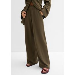 bonprix Schlupfhose aus Viskose-Mix, gr&uuml;n, Gr.44/46 (L), Schlupfhose mit Bequembund und seitlichen Eingrifftaschen, aus Viskose