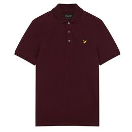 Lyle & Scott Lyle & Scott Branded Chest Logo Weavers Claret Burgundy Poloshirt