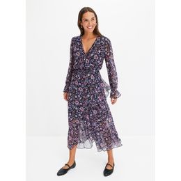 bonprix Mesh-Kleid mit floralem Print, rot, Gr.36/38 (S), feminines Mesh-Kleid mit floralem Print.
