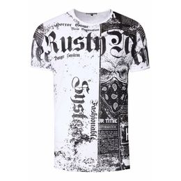 Rusty Neal T-Shirt mit American-Skull Westside-Gang-Banger Print