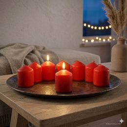 Kerze "Bright Red", 8er Set