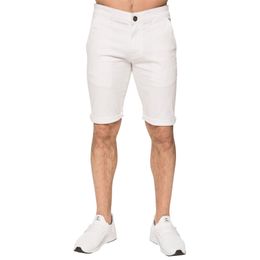 Enzo | Herren Slim Fit Stretch Chino Shorts - Wei&szlig;
