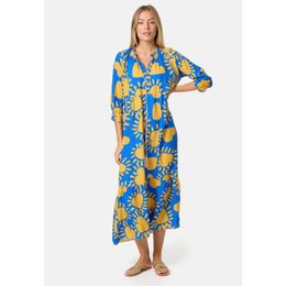 PM SELECTED Damen Maxikleid Sommerkleid Jersey Strandkleid mit Muster PM32