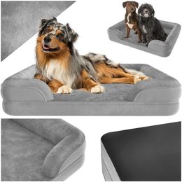 TecTake&reg; Orthop&auml;disches Hundebett, mit abnehmbarem, wasserdichtem Pl&uuml;schbezug, rutschfeste Unterseite, waschbar