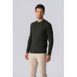 Pullover mit Zopfmuster &ndash; Armee