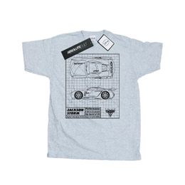 Disney - "Cars Jackson Storm Blueprint" T-Shirt f&uuml;r Herren (Grau)