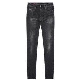 Diesel Herren Sleenker Zerst&ouml;rte Denim Verst&auml;rkte Jeans (Schwarz)