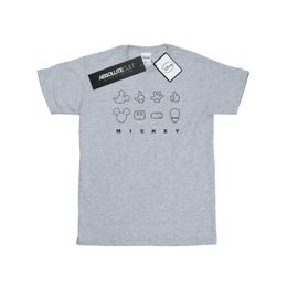 Disney - "Mickey Mouse Deconstructed" T-Shirt f&uuml;r Herren (Grau)