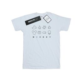 Disney - "Mickey Mouse Deconstructed" T-Shirt f&uuml;r Herren (Wei&szlig;)