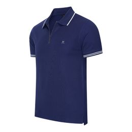 Cappuccino Italia Polo Zip Polo Torino Blau