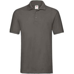 Fruit of the Loom Herren Premium Baumwolle Pique Polo Shirt (Hellgrau)
