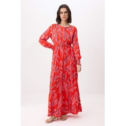 Damen-Maxikleid mit Blumenmuster und langem Schnitt, Hijab-Stil