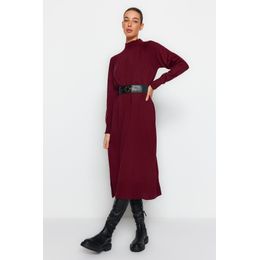Lila Unifarbene lange l&auml;ssige, normale Passform, modisches Kleid f&uuml;r Damen