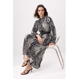 Maxikleid mit Tiermotiven, A-Linie, Hijab-Stil