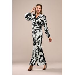 Carly Print Bluse Schwarz / Wei&szlig;