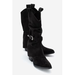 Okus Schnalle Blockabsatz Stiefel