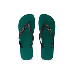 Uzurii Silberne kleine Flip-Flops, Waldgr&uuml;n