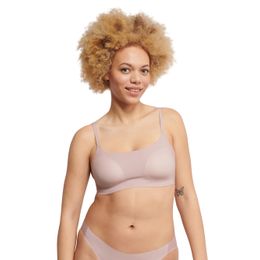 B&uuml;gelloser BH Sloggi "ZERO Feel 2.0", Damen, Gr. XL, N-Gr, rosa (perola), Single Jersey, Obermaterial: 76% Polyamid, 24% Elasthan, unifarben, normal, BHs, herausnehmbare Pads, Microfaser, verstellbare Tr&auml;ger