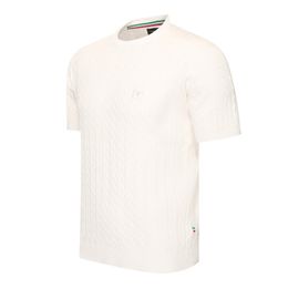 Cappuccino Italia Loreto Cable Knit Tee Weiss