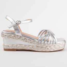 Montevita Sandale Mit Keilabsatz Salia4 Silber
