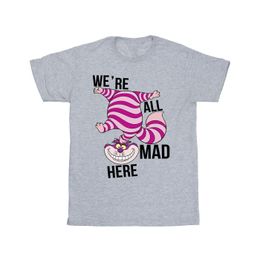 Disney - "Alice In Wonderland All Mad Here" T-Shirt f&uuml;r Herren (Grau)