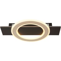 Globo LIGHTING Deckenleuchte "JAYDEN", schwarz matt, H: 5,2cm, 1 Stk., Leuchten, Deckenlampe Wohnzimmer-Leuchte Schlafzimmer-Leuchte Flur K&uuml;che, Deckenleuchte