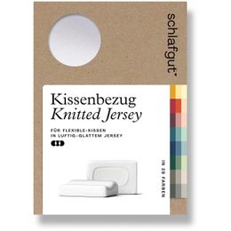 Kissenbezug Schlafgut "Pure flexibler Kissenbezug f&uuml;r Nackenst&uuml;tzkissen", wei&szlig; (full, wei&szlig;), B:40cm L:140cm, Bio-Baumwolle, Obermaterial: 95% Baumwolle, 5% Elasthan, Kissenbez&uuml;ge, Kissenbezug, Bio-Baumwolle mit Elasthan, mit Gummizug, b&uuml;gelfrei
