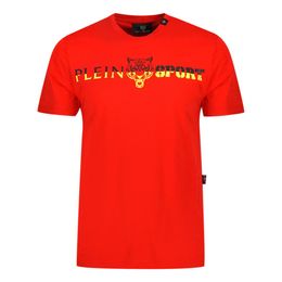 Plein Sport Bold Split Logo Rotes T-Shirt