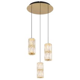 Globo LIGHTING LED Pendelleuchte "STEFANIE", goldfarben antik, 1 Stk., Leuchten, H&auml;ngelampe/H&auml;ngeleuchte/Wohnzimmer/Esstisch/elegant, LED Pendelleuchte